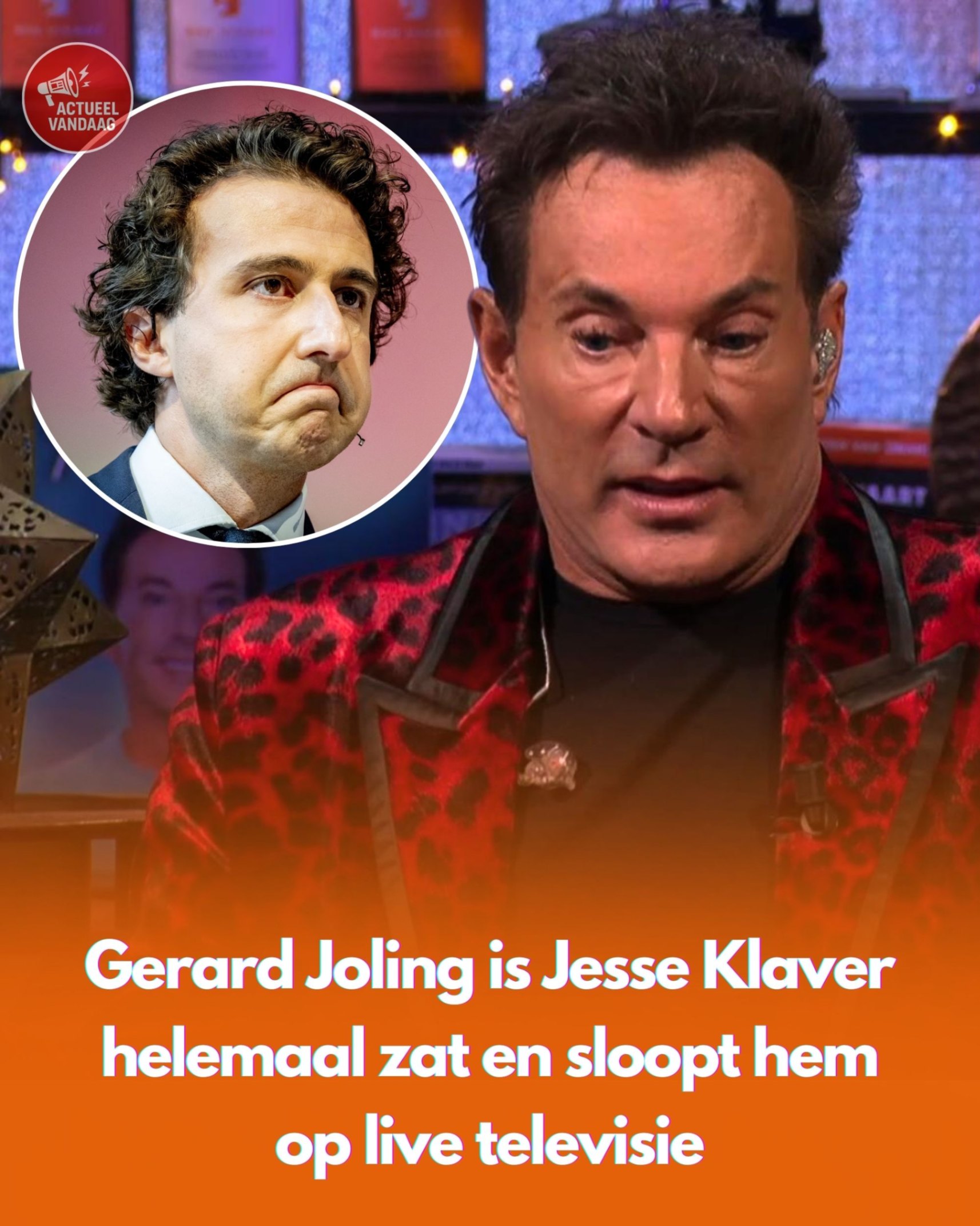 Gerard Joling is Jesse Klaver helemaal zat en sloopt hem op live ...